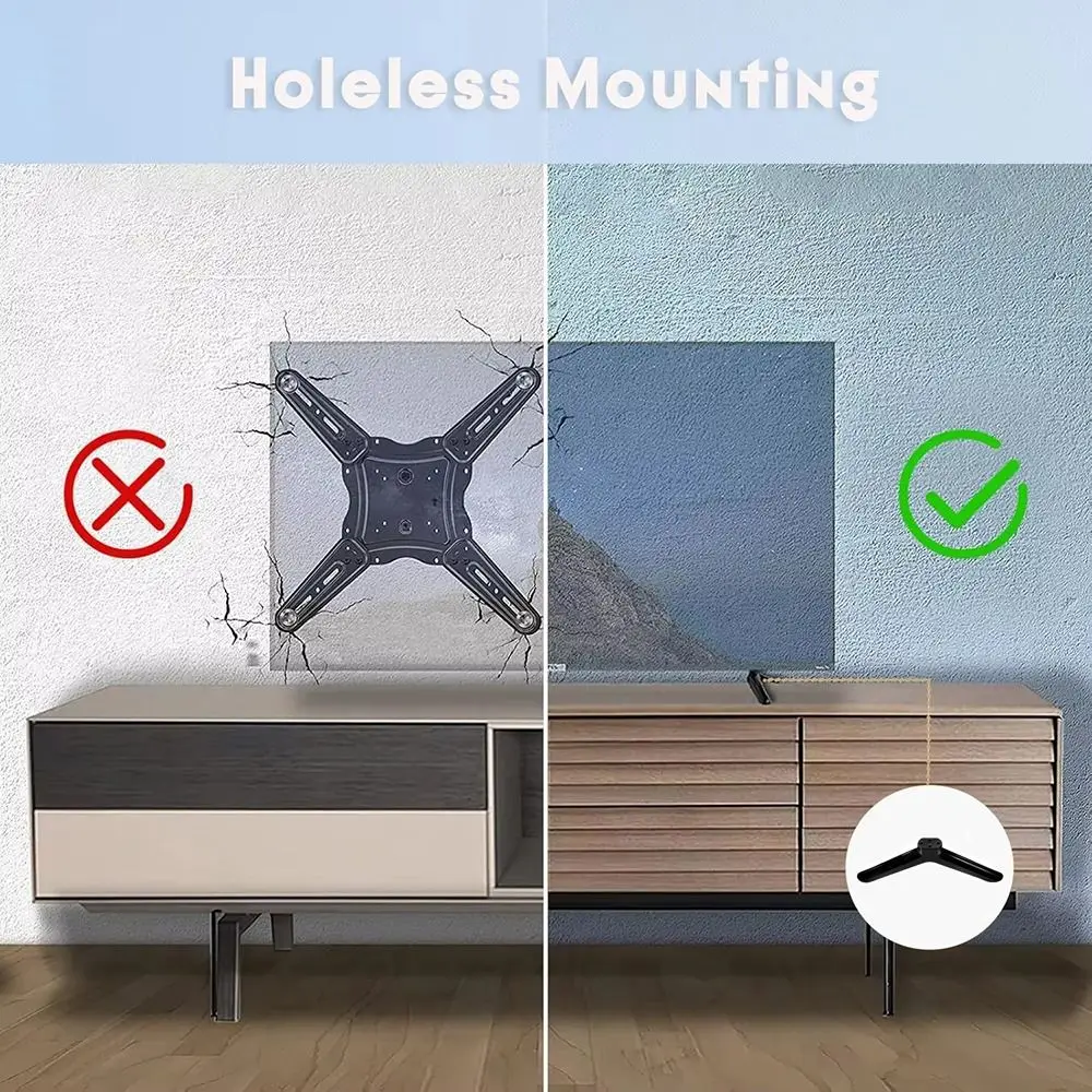 New Universal TV Base Stand Legs With Screws Black Television Tabletop ...