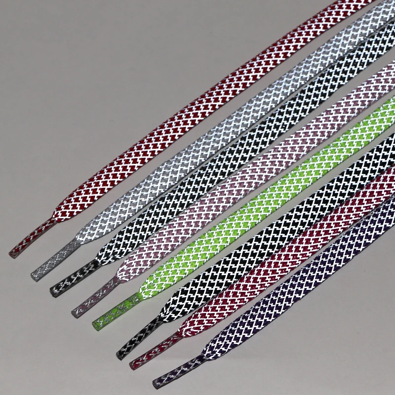 1Pair Reflective Flat Shoelaces Fluorescent Sneaker Shoestrings Sports ...