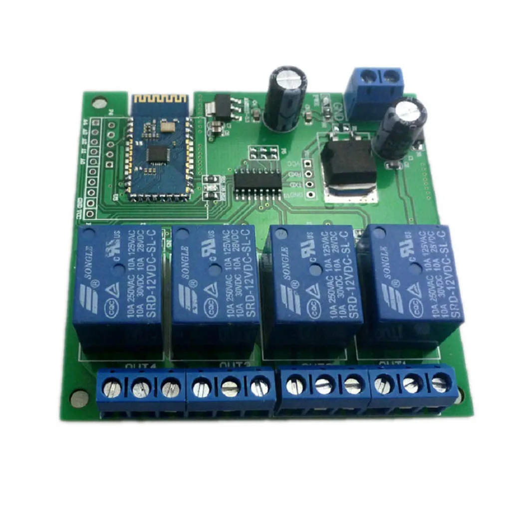 12V-4-CH-Bluetooth-compatible-Relay-For-Android-Mobile-Remote-Control ...