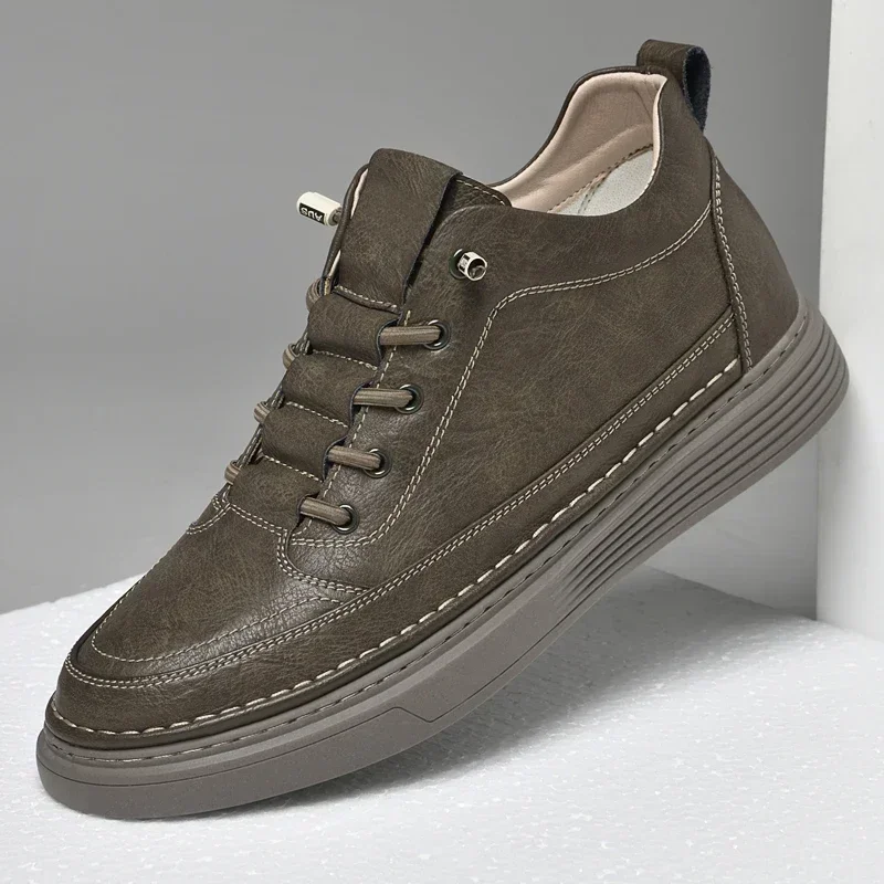 Genuine Leather Heightening Shoes Elevator Shoe Height Increase ...