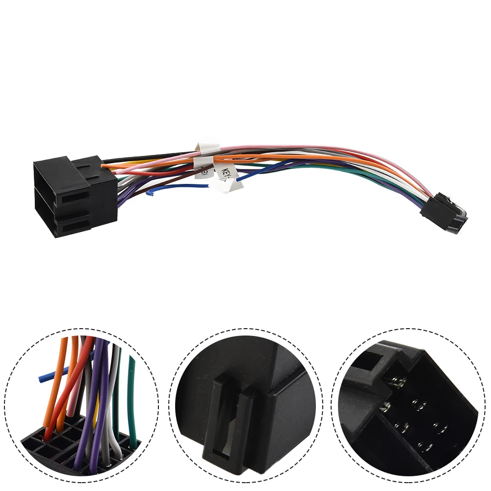 16-Pin-To-ISO-Cable-Adapter-16P-Male-Plug-ISO-Connector-Wiring-Harness ...