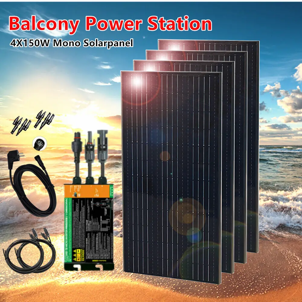 600W Mono Solar Panel 600Watt Solar Modul GridTie Balkon Power Station ...