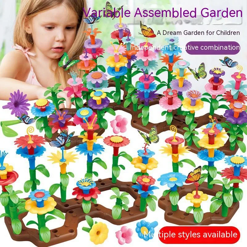 Flower-Garden-Building-Toys-Set-For-Kids-Educational-Activity-for ...