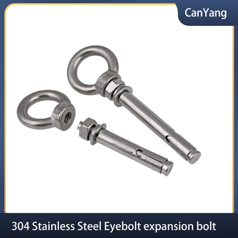 304-stainless-steel-expansion-screw-hook-eyebolt-expansion-bolt-loop ...