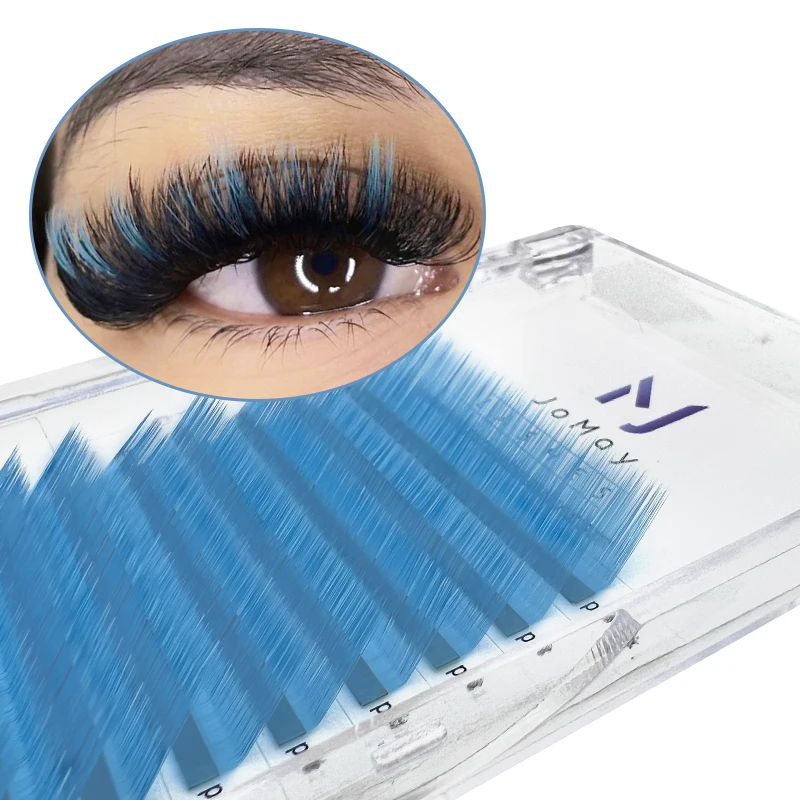 JOMAY-L-Curl-Colour-Lash-Extension-Purple-Blue-Flu-Color-False ...