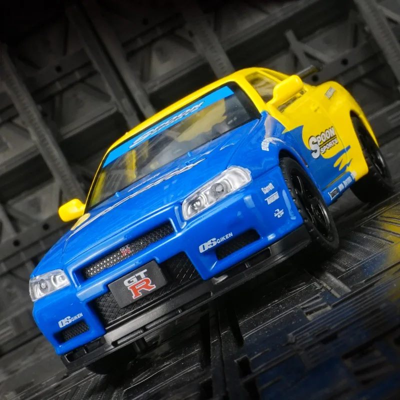 1-32-Nissan-GTR-R34-Skyline-Alloy-Die-Cast-Toy-Car-Model-Sound-and ...