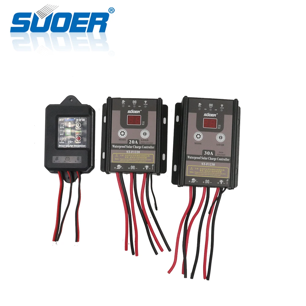Suoer【 Pwm Charge Controller 】 Ip67 Grade Waterproof Controller 12v 24v ...