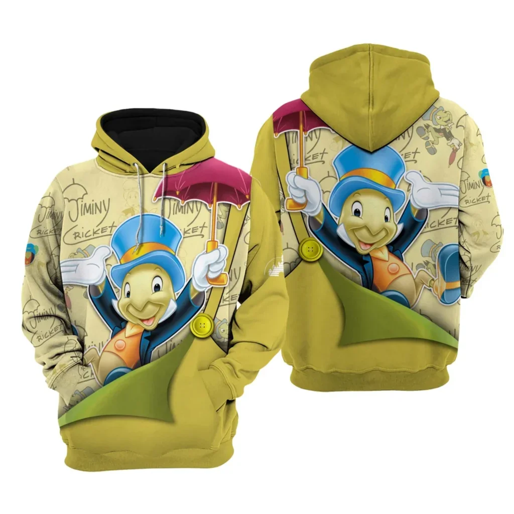 Disney-Jiminy-Cricket-Green-Men-Women-Hoodie-3D-Hoodies-Button-Overalls ...