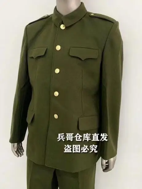 Chinese-Military-Uniform-Winter-Thick-Men-Wool-Suit-Green-87S-Incldue ...