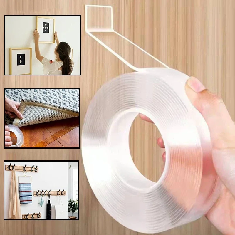 1-2-3-5-10M-Nano-Tape-Double-Sided-Tape-Transparent-Reusable-Waterproof ...