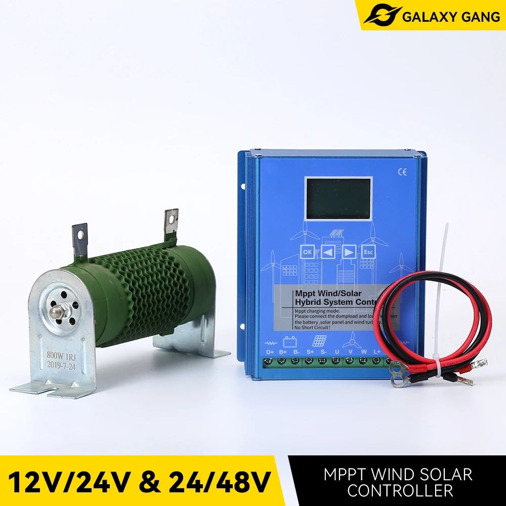 Controlador de carga MPPT, sistema híbrido Solar y eólico, 2KW, 3KW, 12v, 24v y 24v, 48v ...
