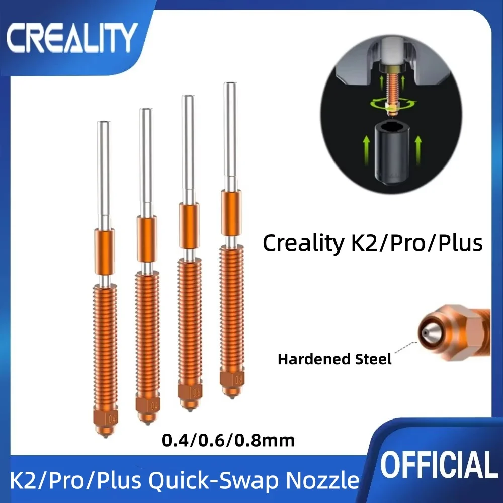 Creality Official K2/Pro/Plus Nozzles 0.4/0.6/0.8mm Quick-Swap 3D ...