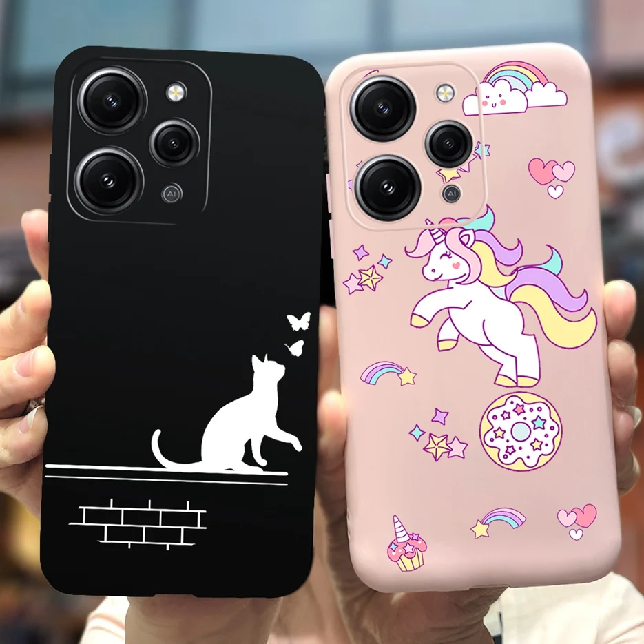 For-Xiaomi-Redmi-12-Case-Cute-Cartoon-Cover-Soft-Silicone-Phone-Cases ...