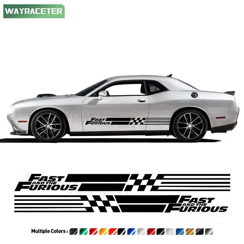 2-Pcs-Edition-Fast-And-The-Furious-Graphics-Racing-Stripes-Door-Side ...