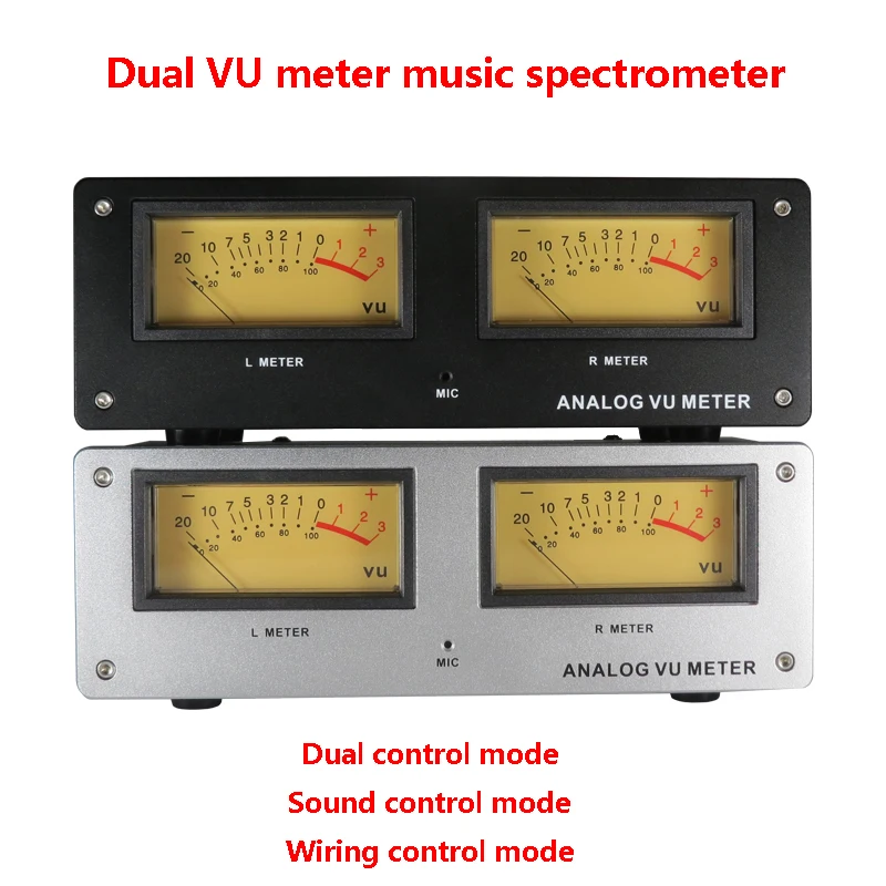 Double-VU-Meter-Music-Spectrum-Meter-Square-VU-Meter-Aluminium-Panel ...