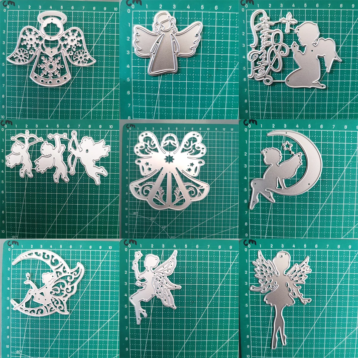 Christmas Angel Cutting Dies Scrapbook Embossed Template Mold Greeting ...