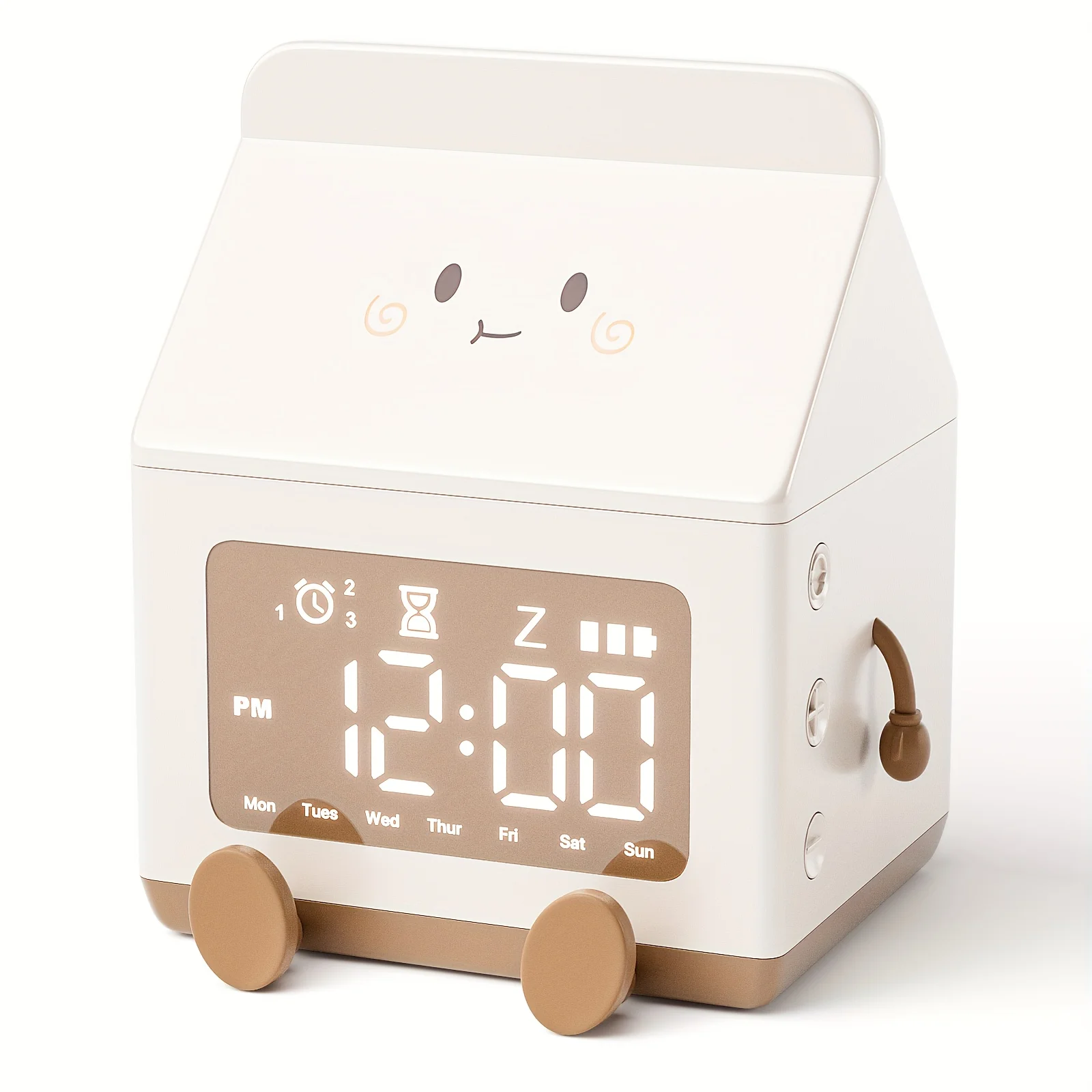 Creative-Milk-Box-Digital-Alarm-Clock-Date-Display-Mini-Countdown-Cute ...