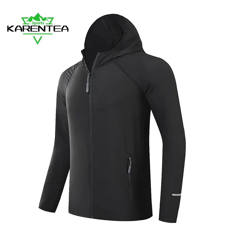Running-Jacket-Reflective-Summer-Quick-Dry-Gym-Coat-Hooded-Jogging-Sun ...
