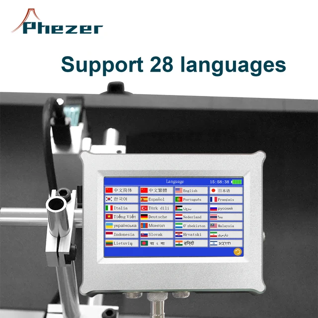 Phezer 12.7/25.4mm DW100/DW-MAX Label Printer Online Inkjet Printer ...
