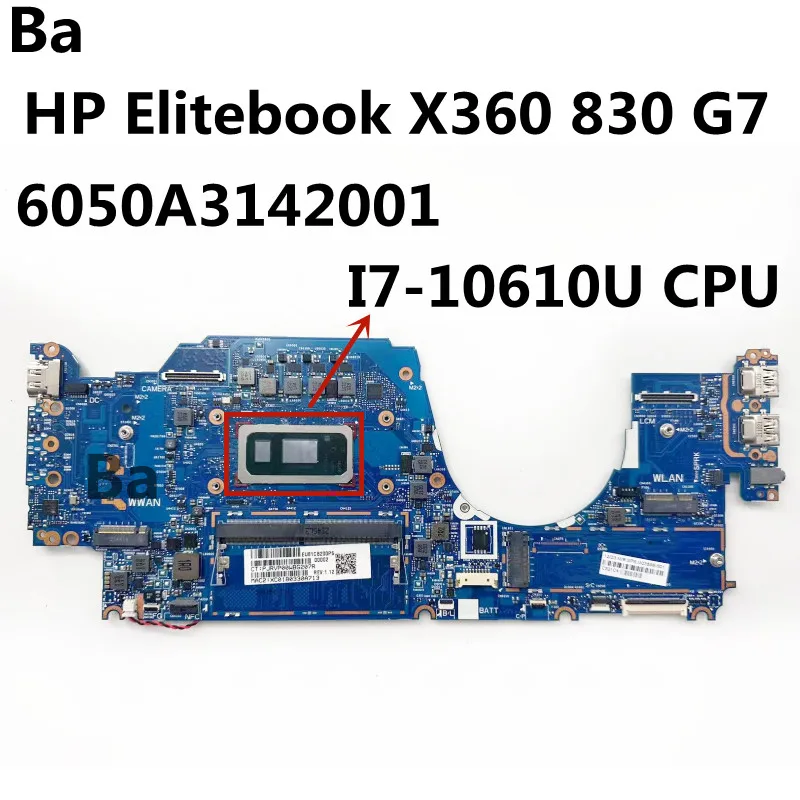 For-HP-Elitebook-X360-830-G7-Laptop-Mainboard-6050A3142001-CPU-I7 ...