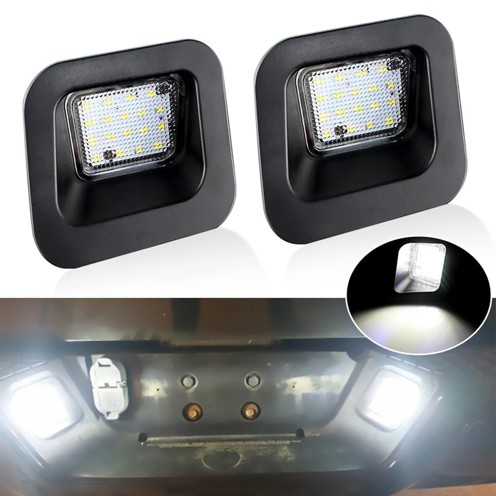 2Pcs/set Decoding Pickup Truck LED License Plate Lamp Suitable for ...