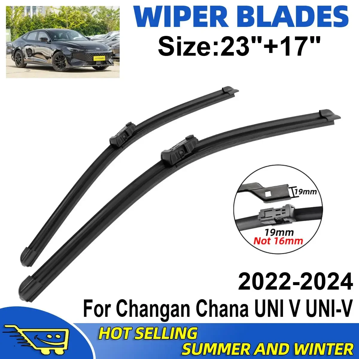 2PCS Wiper Blades Set Kit For Changan Chana UNI V UNI-V 2022-2024 Front ...