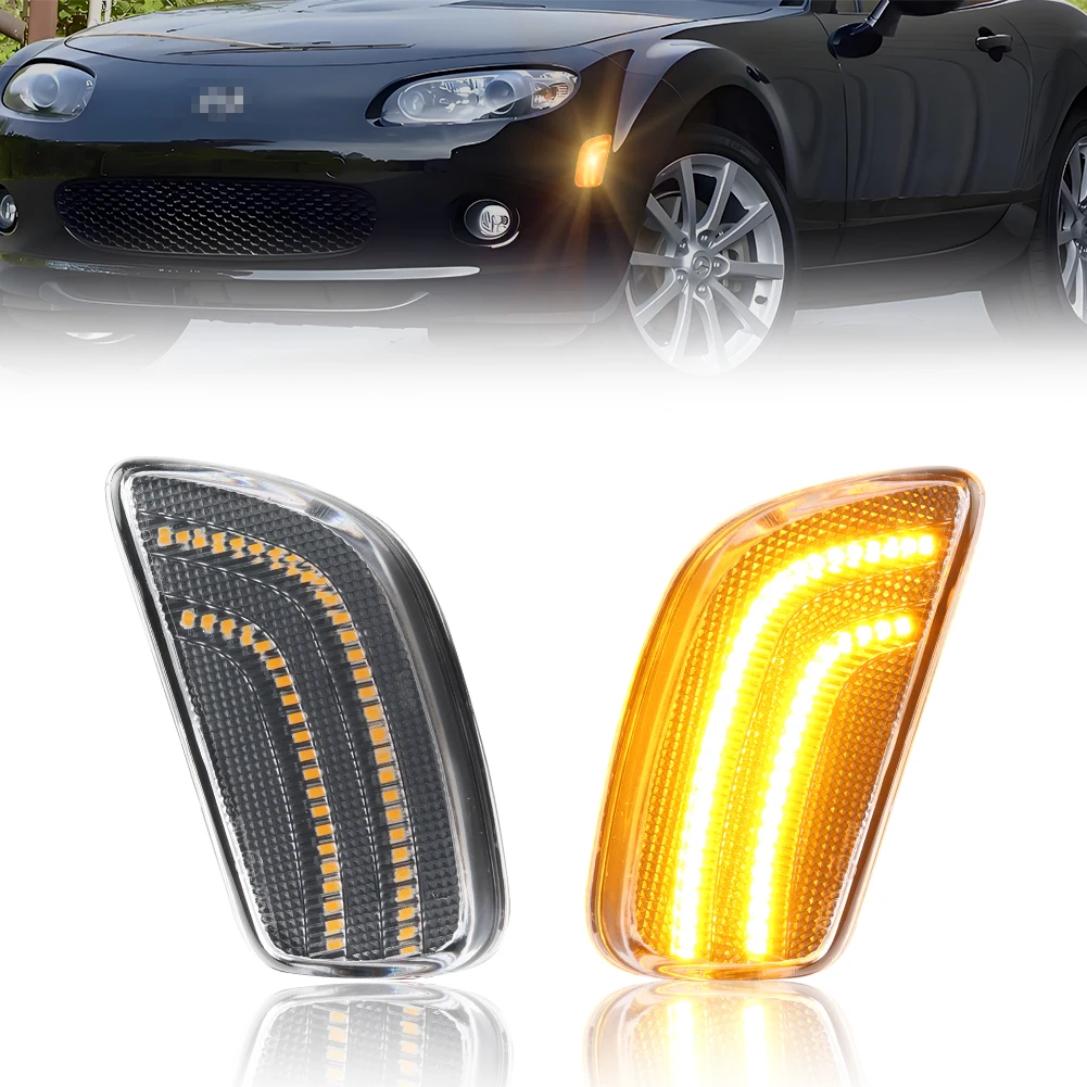 2Pcs Front Bumper Side Marker Light Turn Signal Light Turn Warning ...