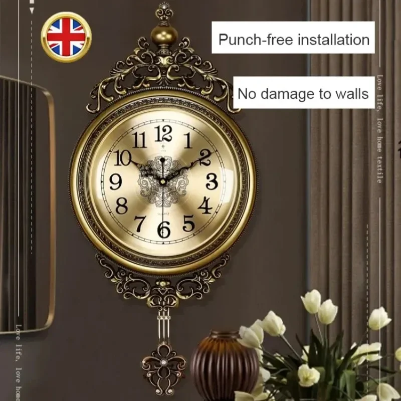 Rel-gio-de-parede-de-metal-para-sala-e-quarto-Rel-gio-de-quartzo-mudo ...