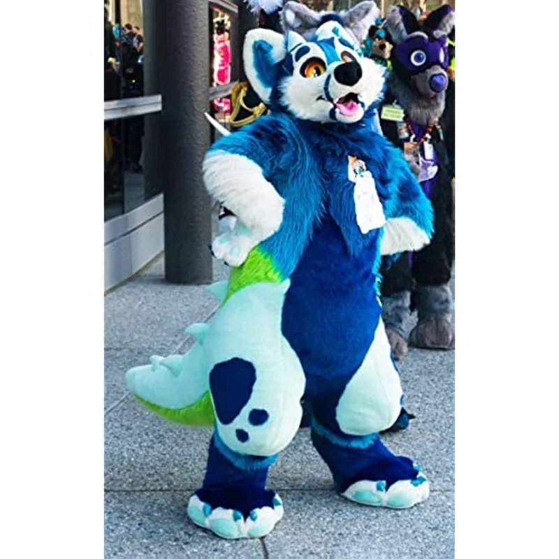 Blue Husky Doll Dress Furry Youth Clothing Full Set Furry Set Halloween ...