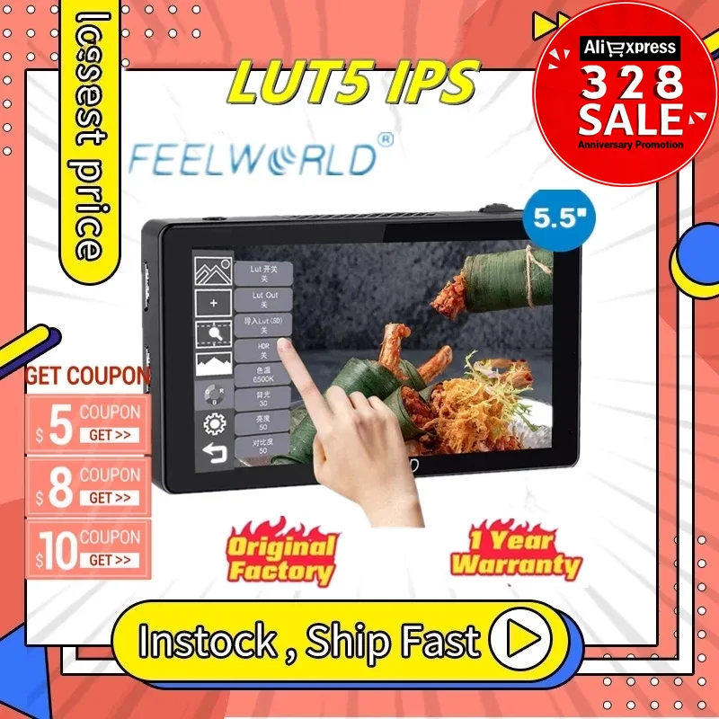 Feelworld-LUT5-5-5-Inch-3000nit-Camera-Monitor-4K-HDMI-compatible-IPS ...