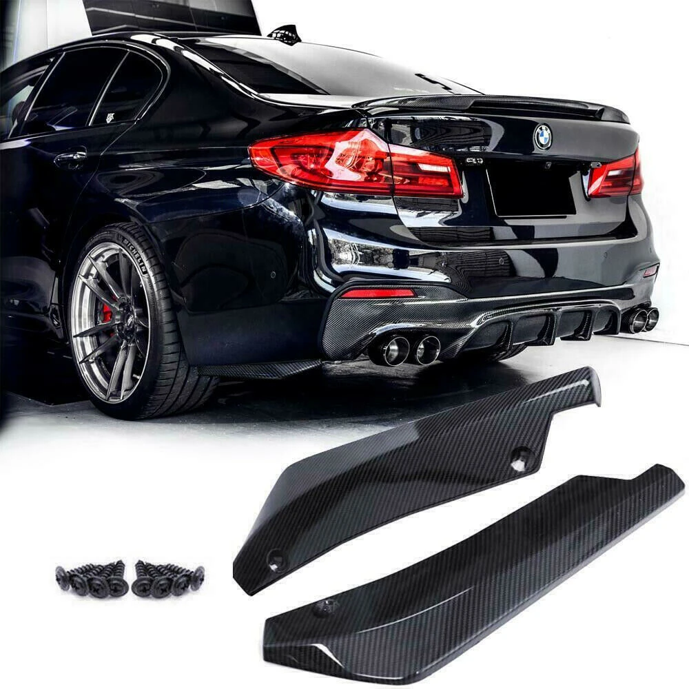 2pcs Rear Bumper Lip Diffuser Splitter Canard Spoiler Body Kit ...