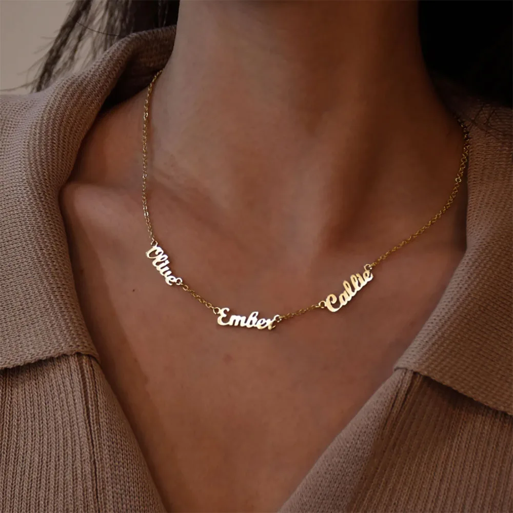 Collares-personalizados-con-m-ltiples-nombres-para-mujer-collar-de ...