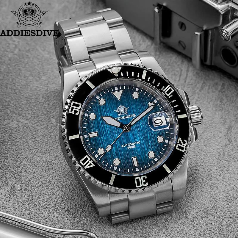 ADDIESDIVE Automatic Watch For Men Ceramic Bezel Stainless Steel Water ...
