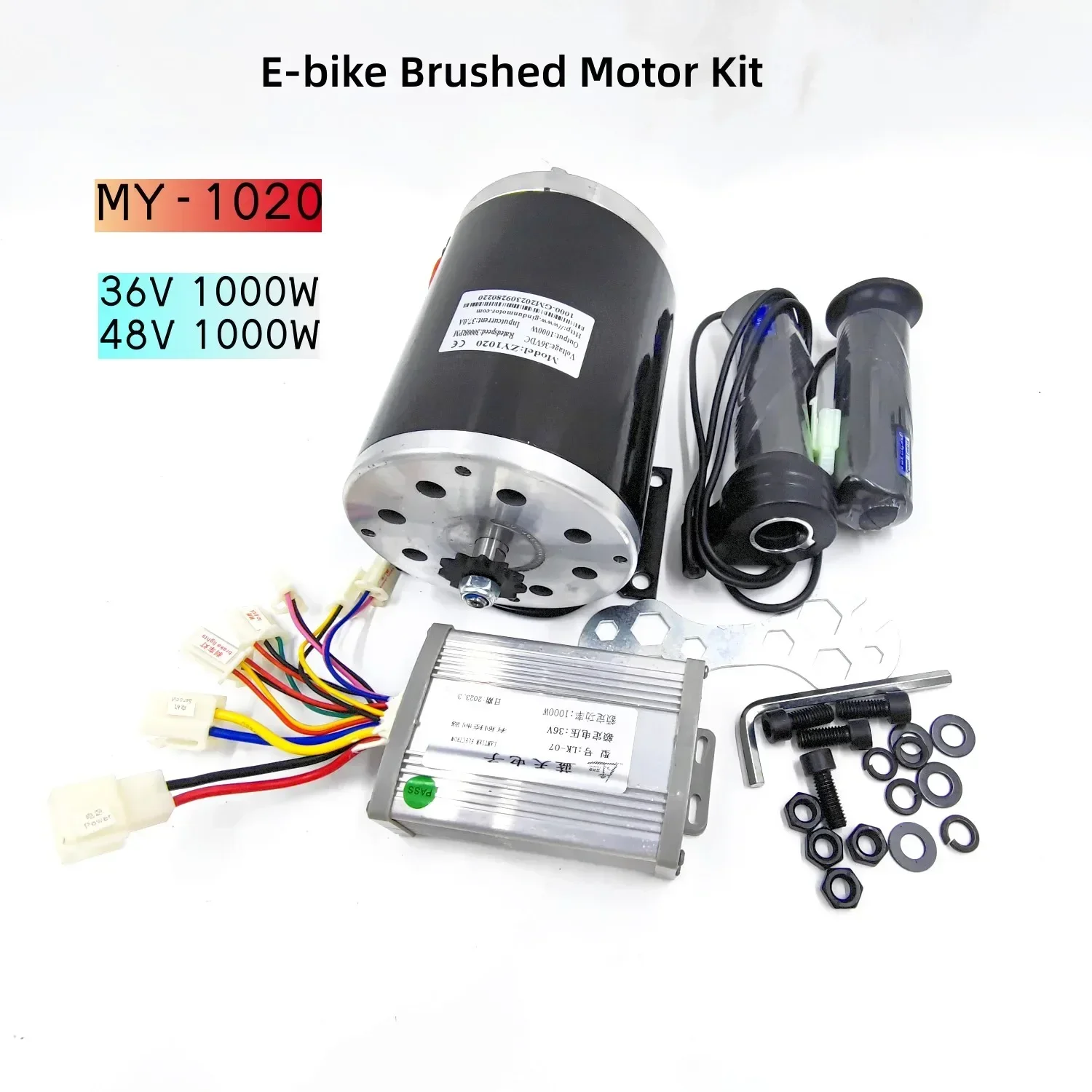 1000W-36V-48V-DC-Brushed-Motor-Kit-Controller-E-bike-Conversion-Kit ...