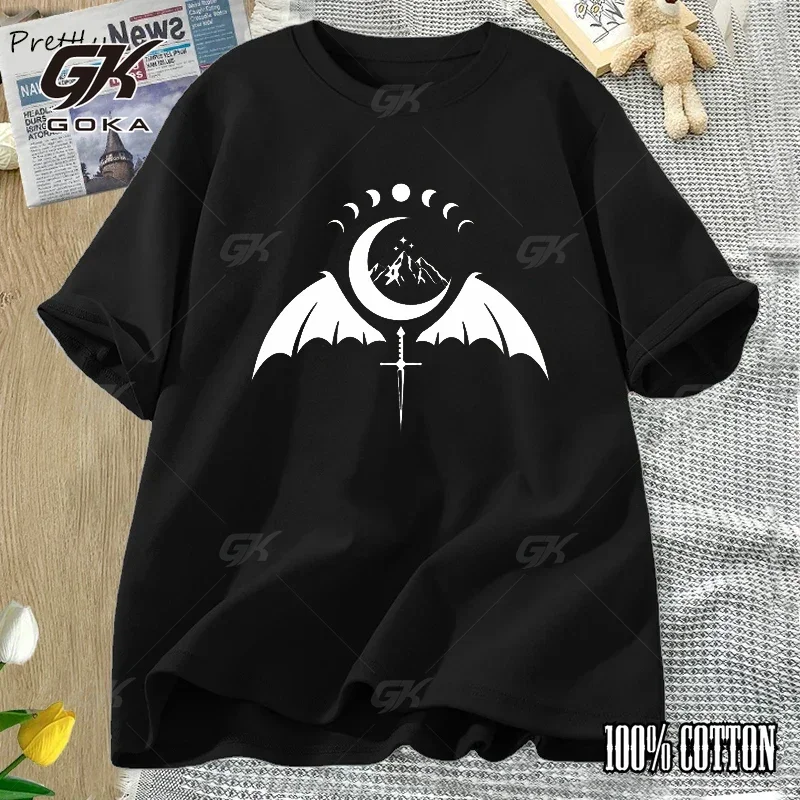 Velaris-lua-t-shirts-feminino-bat-menino-asas-acotar-tshirt-noite ...