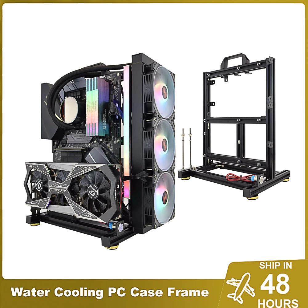 Open Computer Case Frame DIY Creative Rack Mini ITX MATX Gamer Cabinet ...