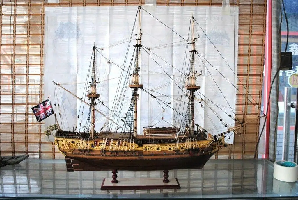 Yuan qing HMS Royal Caroline 1749 Scale 1/50 33'' Wooden Ship Model ...