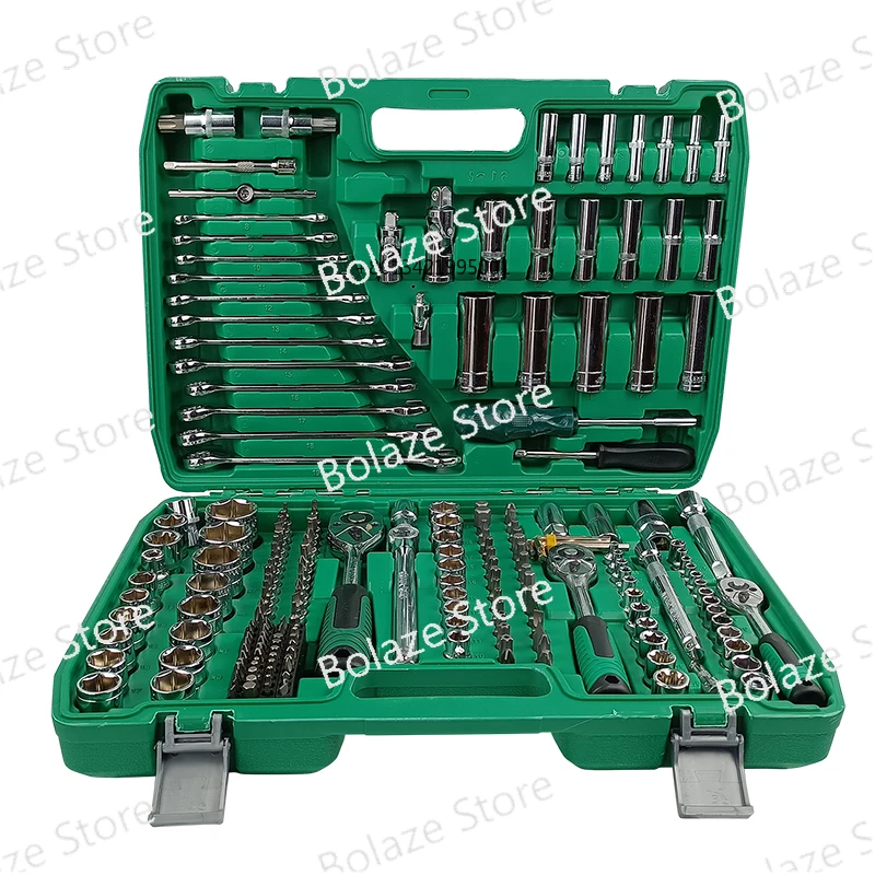 Multi-Car-Repair-Mechanic-Ratchet-Socket-Wrench-Tool-216pcs-Set-Box-Car ...