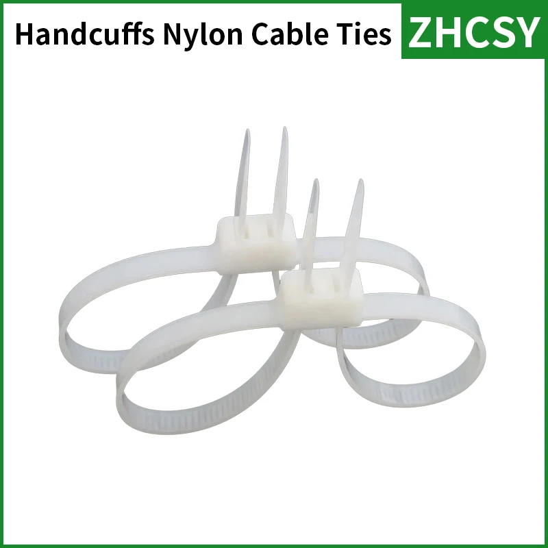 12X500-700-900MM-Handcuff-FlexPlastic-Double-Cuff-Zip-Self-Locking ...