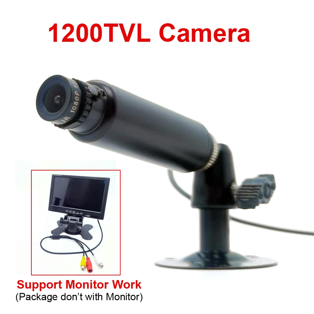 Analog 1200tvl Color Cvbs Bullet Mini Tv Camera With 2.8mm 3.6mm Metal ...