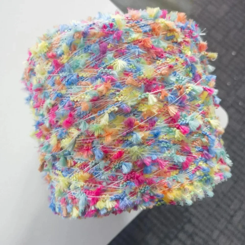 Luxury-Dyed-Butterfly-Velvet-Ponytail-Hand-Mixed-Wool-Yarn-Woven-DIY ...