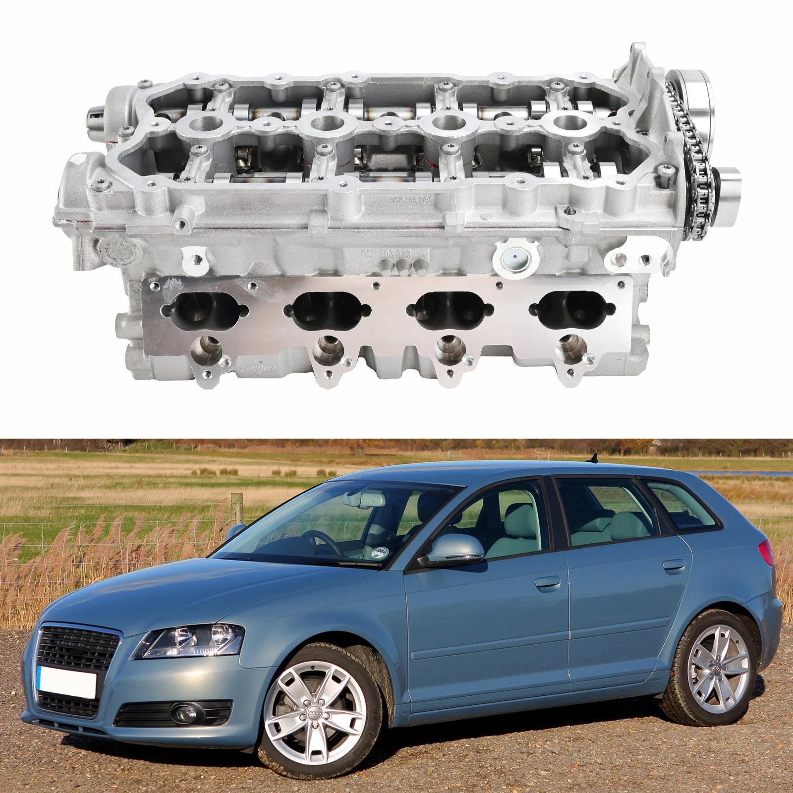 Artudatech Cylinder Head Assembly 06D103351D For Audi A4 A6 VW Jetta ...