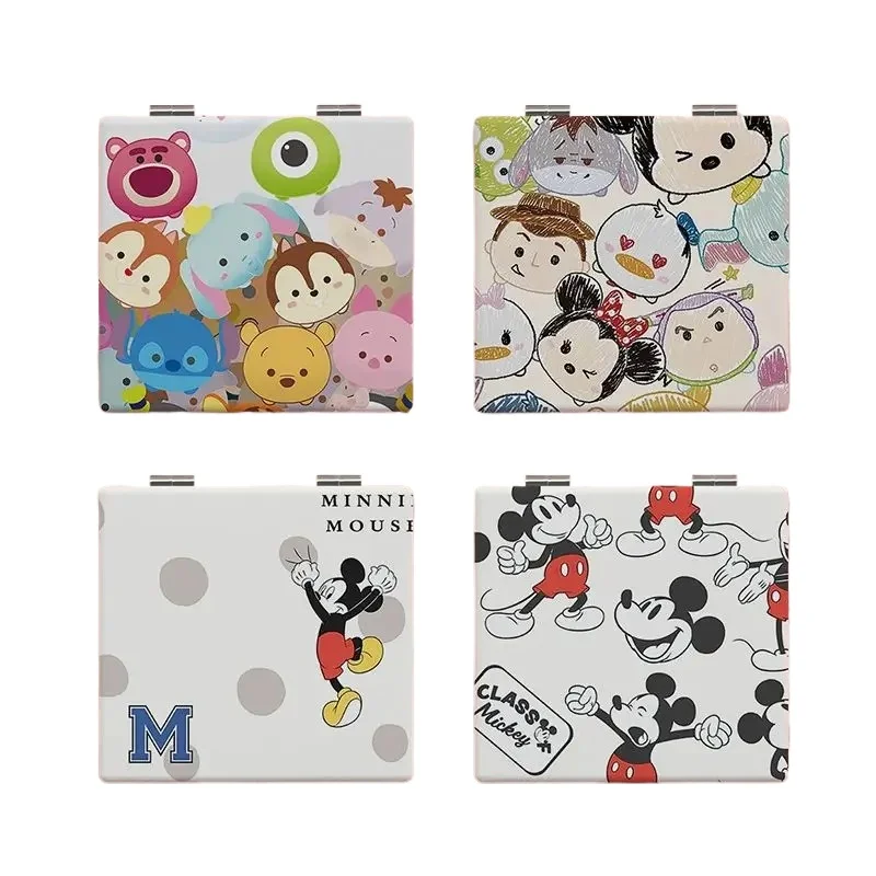 Disney Mickey Minnie Lotso Kawaii Cute Cartoon Portable Folding Makeup ...