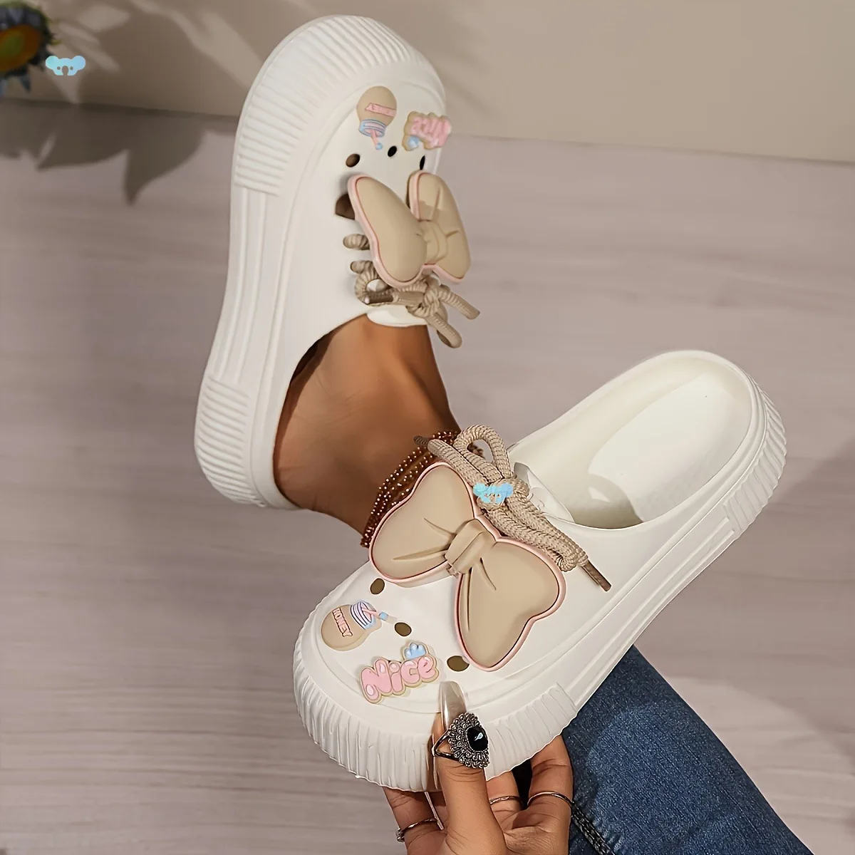 Fashion Bowknot Platform Flip Flop for Women Summer Beach Non Slip ...