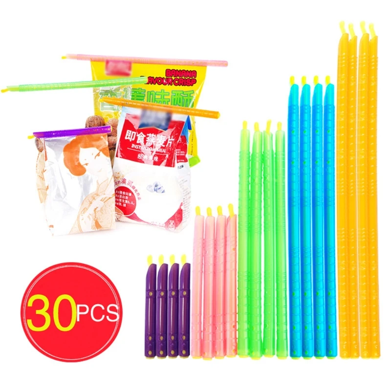 30Pcs-5-Colors-Bag-Sealer-Closure-Sticks-Portable-Food-Saver-Container ...
