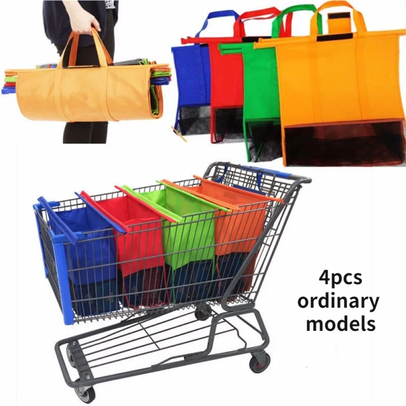 4pcs-Set-Reusable-Cart-Trolley-Supermarket-Shopping-Storage-Bags ...