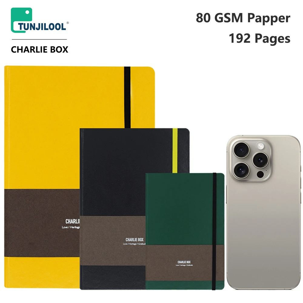 TUNJILOOL-A5-A6-A7-Dotted-Notebooks-80-GSM-192-Pages-Beige-Paper-Blank ...