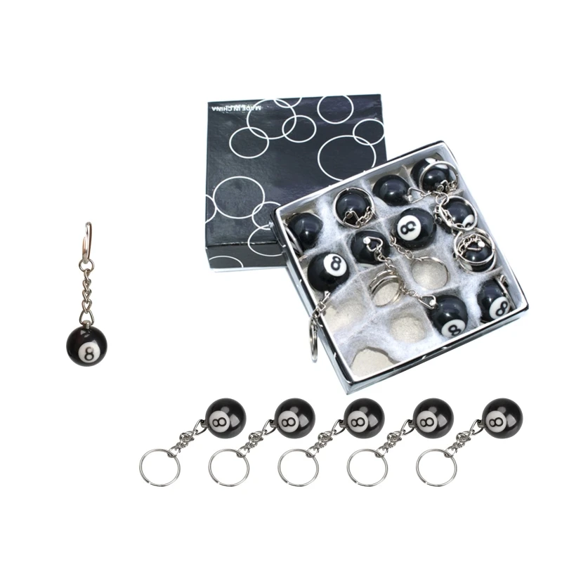 Billiard-Keychain-Table-Ball-for-KEY-Ring-Lucky-Black-No-8-for-KEY ...
