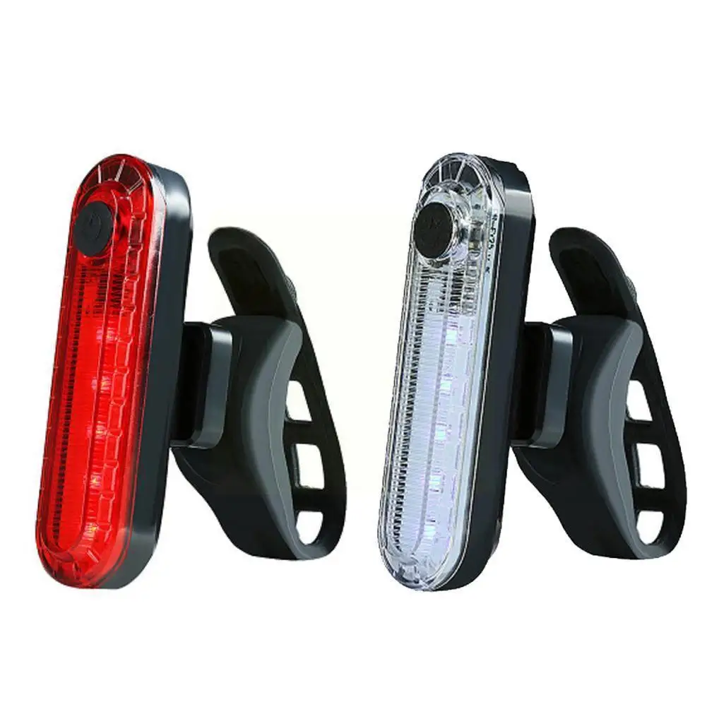 Red Bicycle Tail Light Usb Rechargeable Clip on Led Bike Mtb Lamp Lamp ...