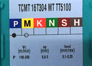 ORIGINAL 10PCS CARBIDE INSERT TCMT 16T304 MT TT5100